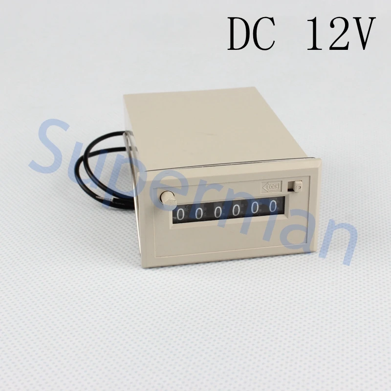 CSK6 NKW 6 digit Electromagnetic counter with manual lock, reset button ...