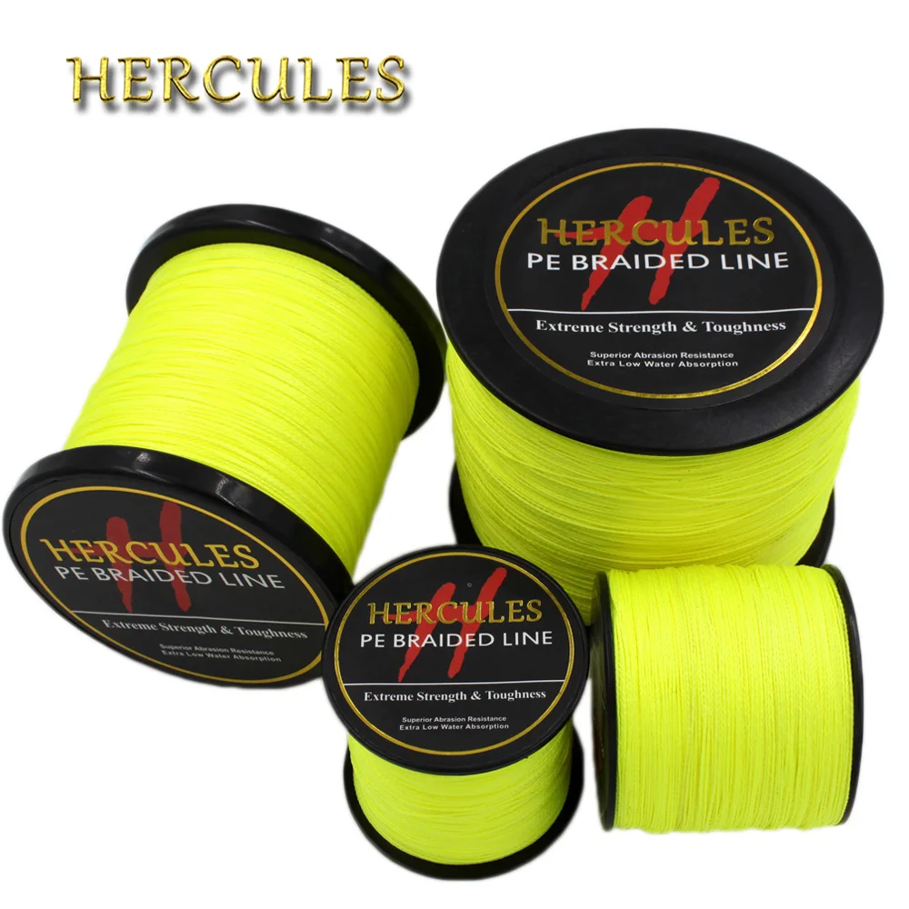 Hercules-Fluorescent-Yellow-Braided-Fishing-Line-Sea-Extreme-Carp ...