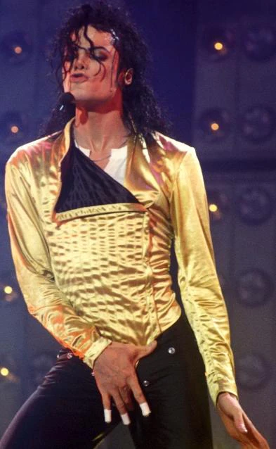 Hot Mj Michael Jackson Classic Bad Dangerous Jam Golden Body Suit