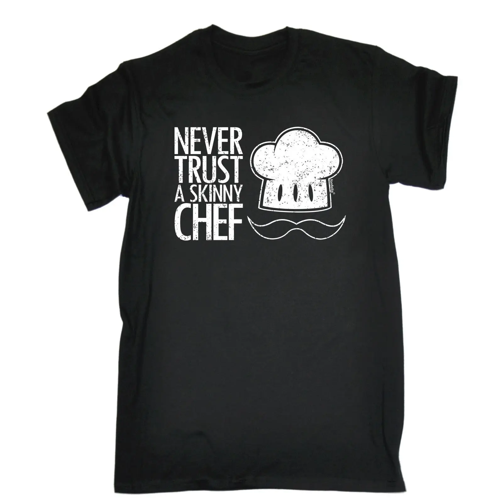 NEVER TRUST A SKINNY CHEF T SHIRT Cook Cooking Foodie Fun Funny ...
