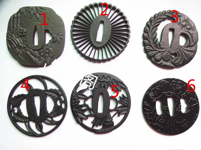 Guarda de ferro japonês tsuba para samurai katana espada faca guarda ...