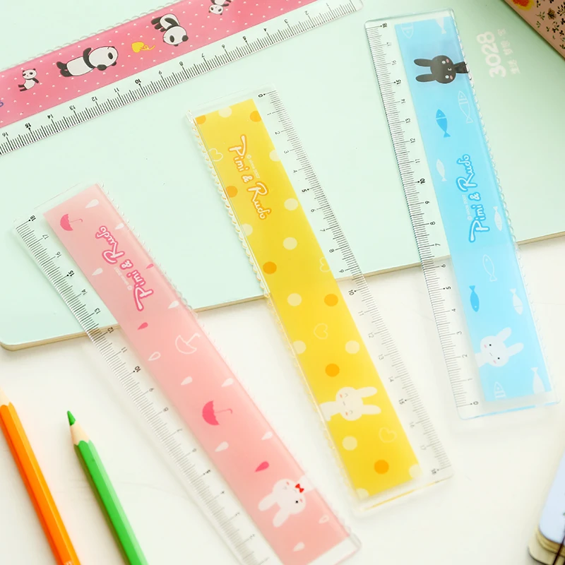 color cute adorable cartoon ruler measurement scale ruler 18CM students ...