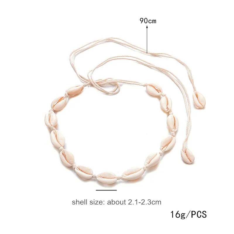 FREE SHIPPING Bohemian Natural Sea Shell Beach Necklace For Women Rope ...