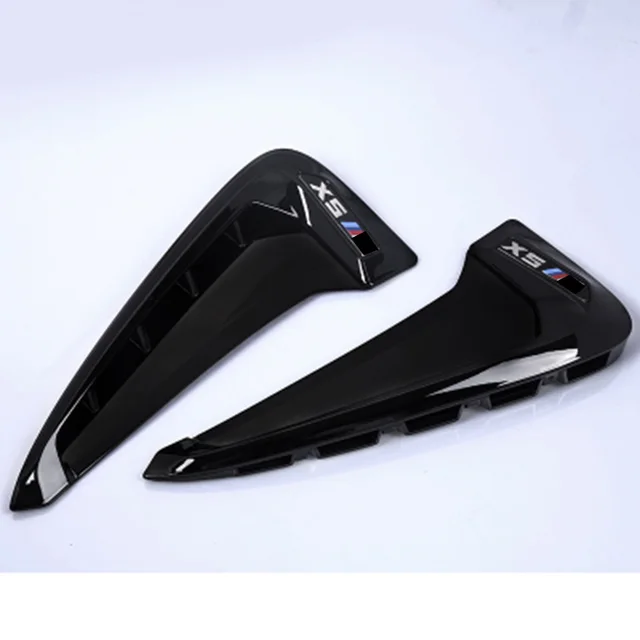 2Pcs Carbon fiber ABS Car Front Fender Side Air Vent Cover Trim For BMW ...