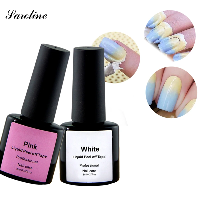 Saroline Easy Clean Base Peel off Protection Liquid Varnish Nails Nail ...