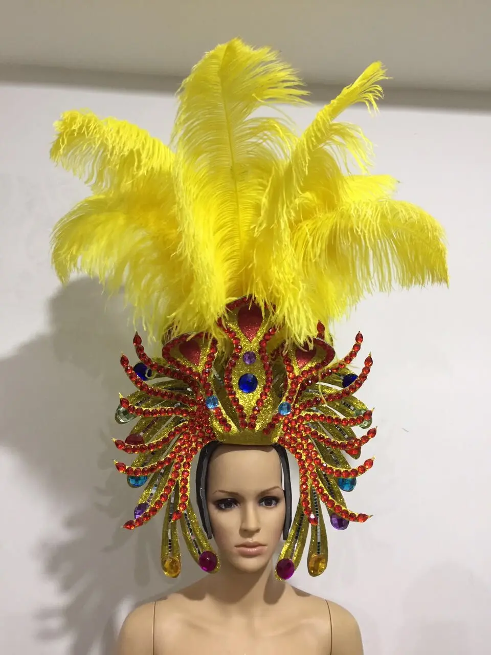 Feather Clothing Stage Performance Catwalk Carnival Headdress Flower ...