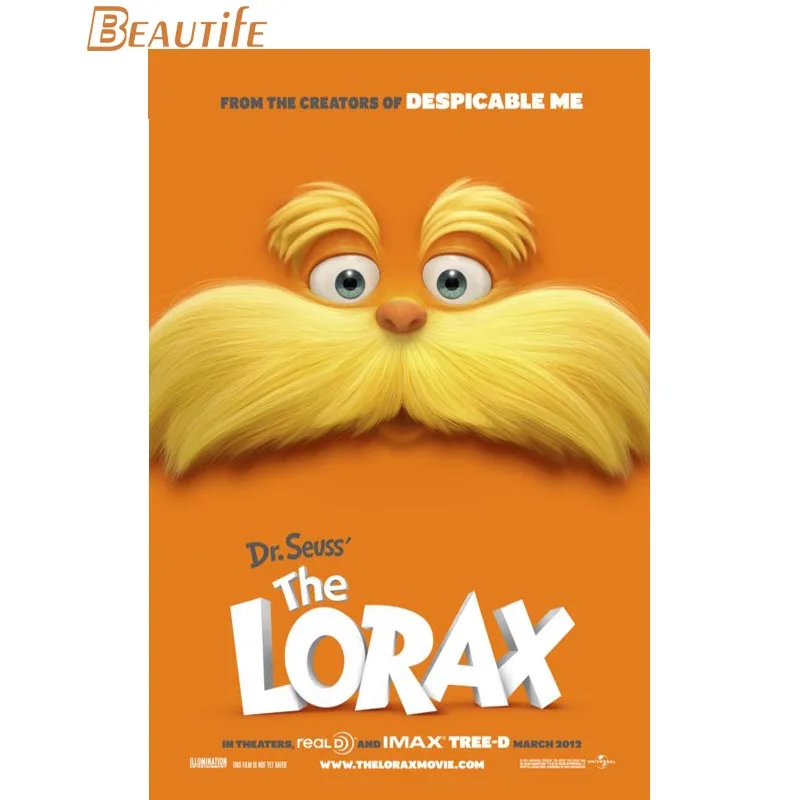 Custom lorax Poster Home Decoration Fashion Silk Fabric Wall Poster ...