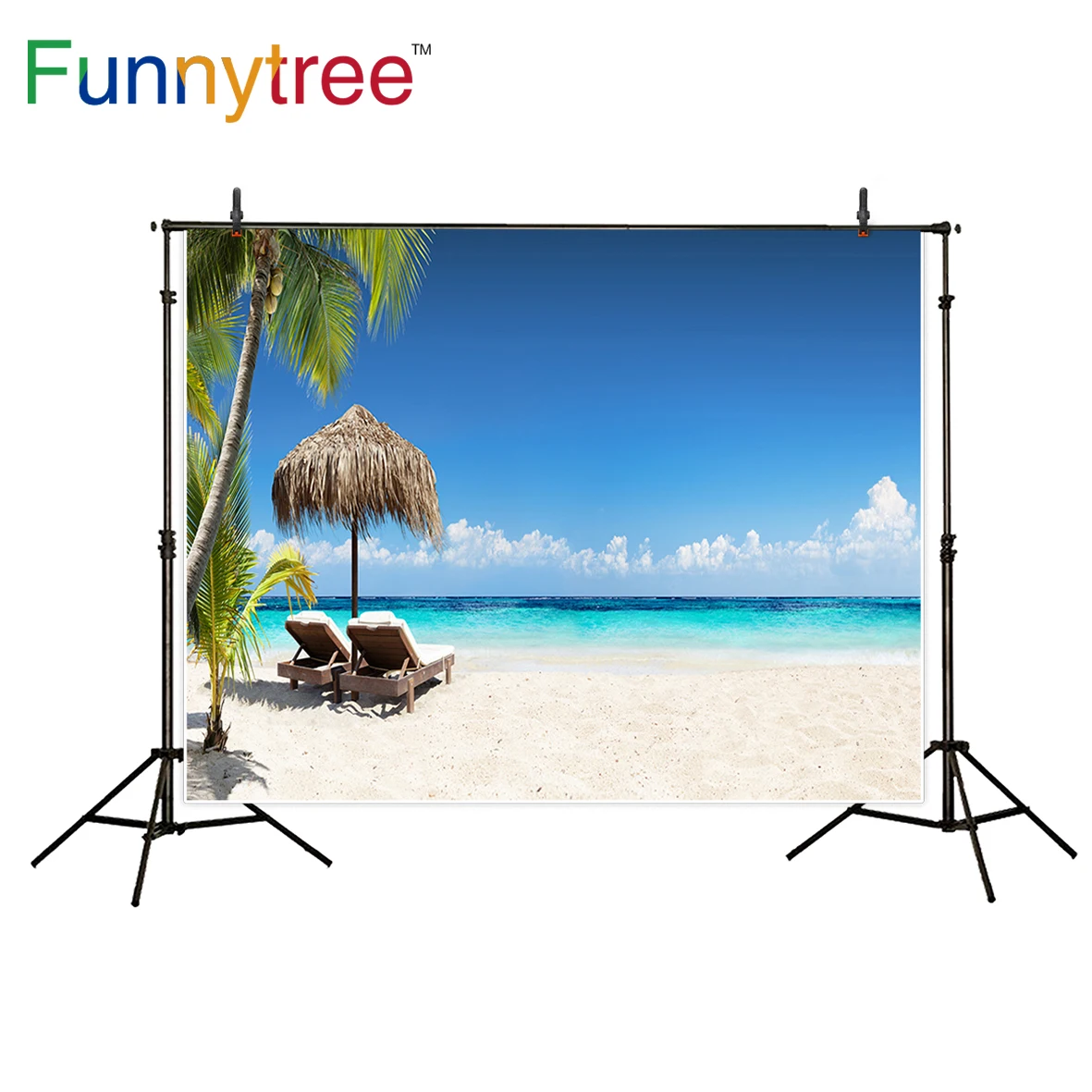 Funnytree Background For Photo Studio Baech Sea Coconut Tree Summer ...