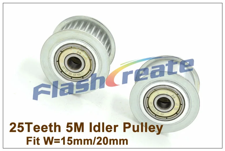 25 Teeth 5m Idler Pulley Passive Pulley Bore 5/6/7/8/10/12/15mm Fit W ...