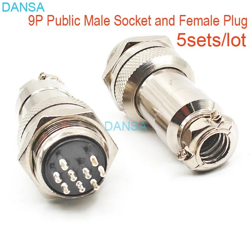 5pcs-GX20-9-Pin-9P-Aviation-Plug-M20-20mm-Docking-and-Public-Male ...