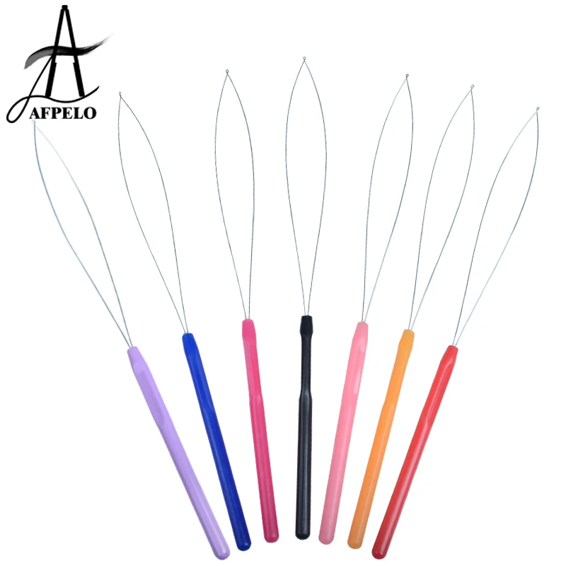 Wholesale 12pcs Colorful Micro Rings Loop Tool Loop Threader Pulling ...