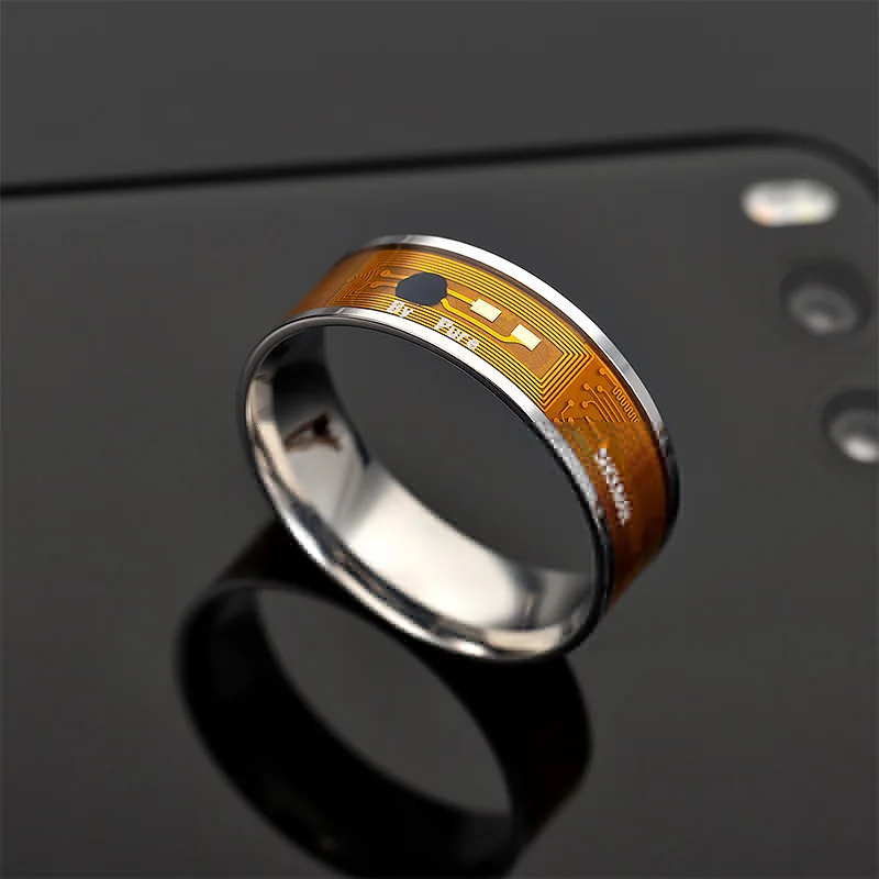 Anillo-con-Chip-inteligente-NFC-8-tama-os-anillos-de-acero-de-titanio ...
