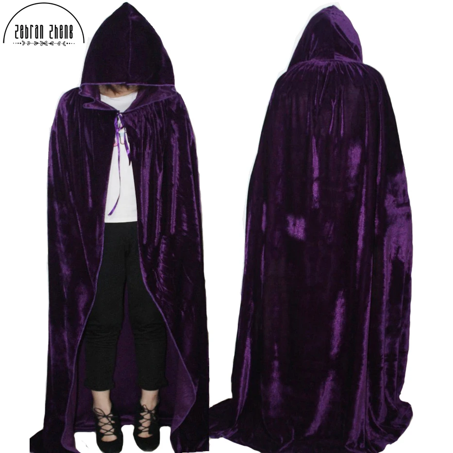 New Arrival Adult Witch Long Purple Red Black Blue Cosplay Cloaks ...