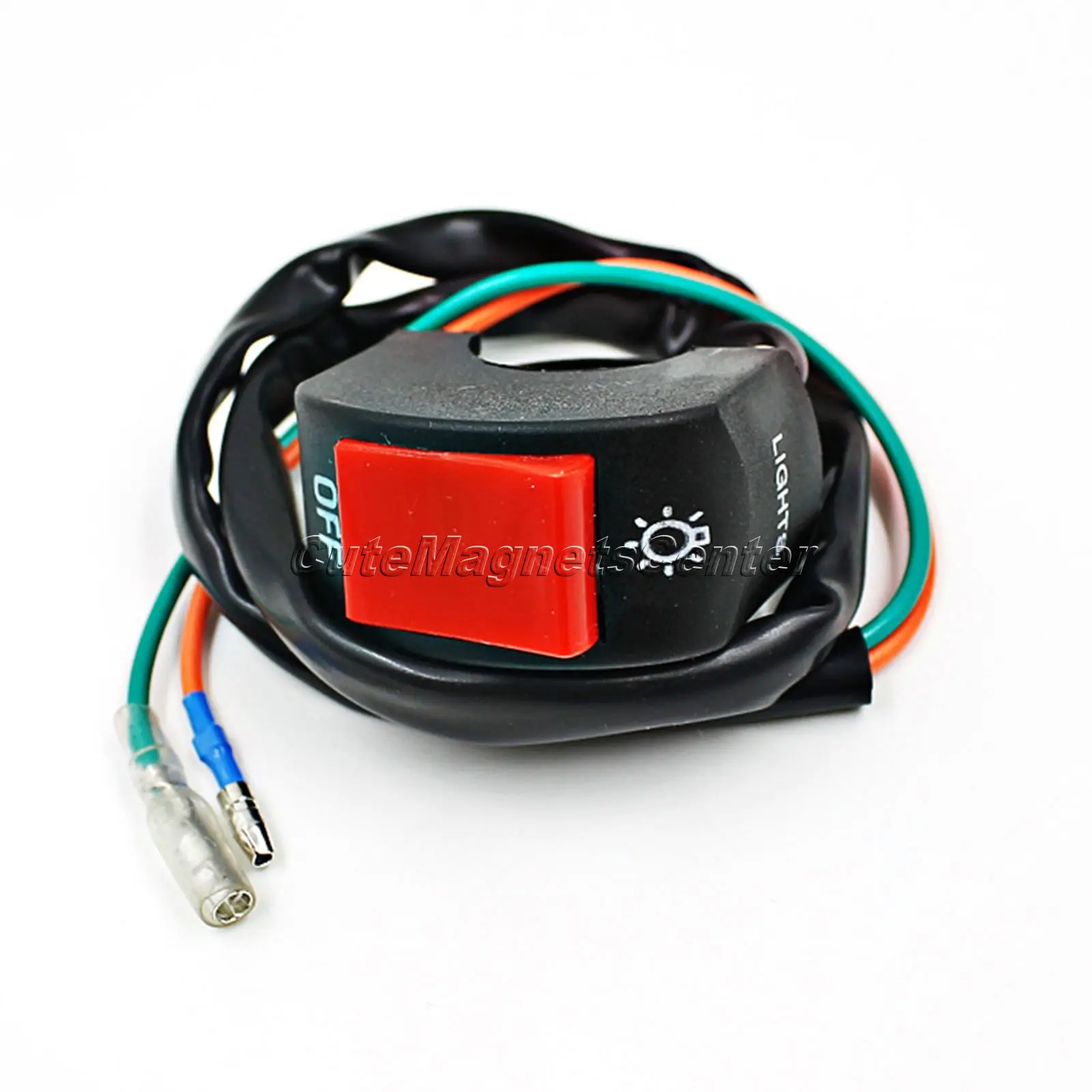 12V 22mm Motorcycle On Off Switch Push Button Handlebar Switches ATV ...