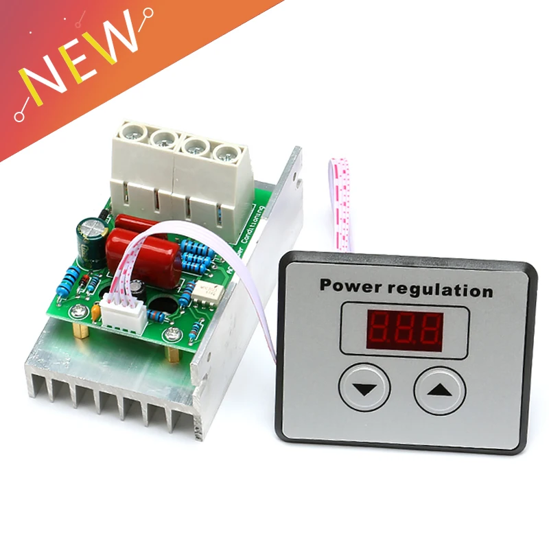 แรงดันไฟฟ้า AC 220 V 10000 W SCR Super Power Digital Regulator Dimmer ...