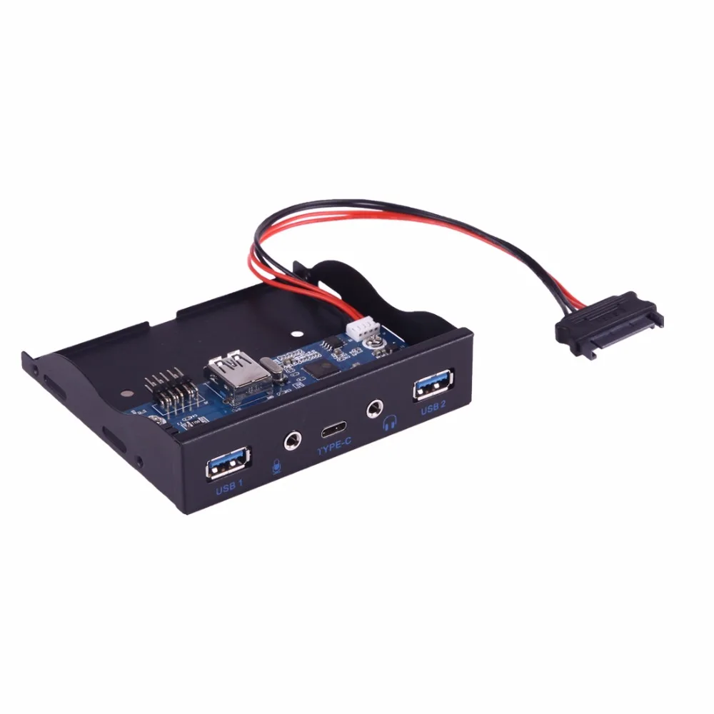 Super Speed 5 Ports USB 3.0 2 Ports + HD Audio 3.5mm + TYPE C Front ...