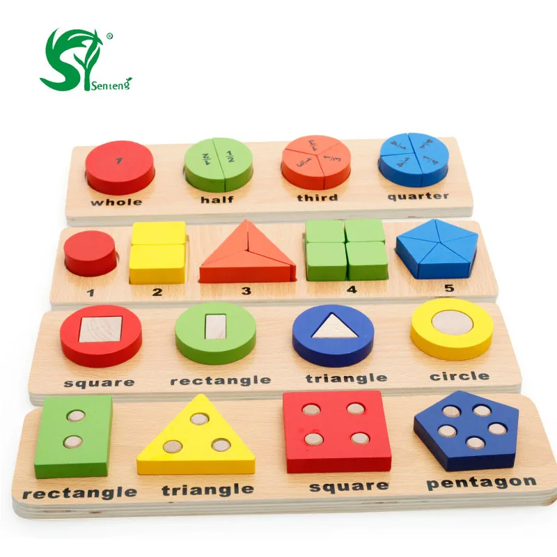 Wooden Toys For Children geometric matching Color shape classification ...