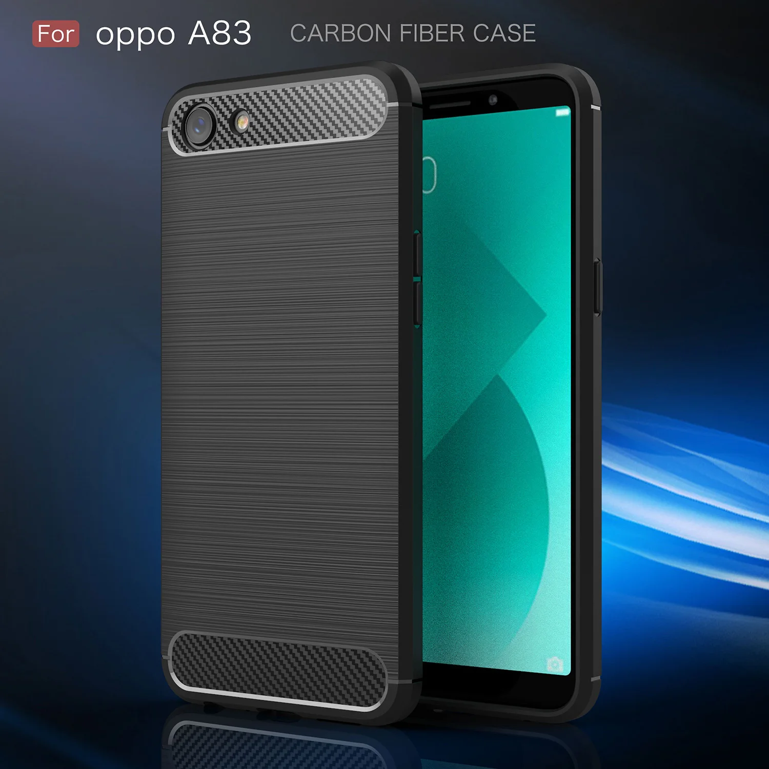 TPU Case for Oppo A83 Dual SIM TD LTE CN A83t Carbon Fiber Cover for ...