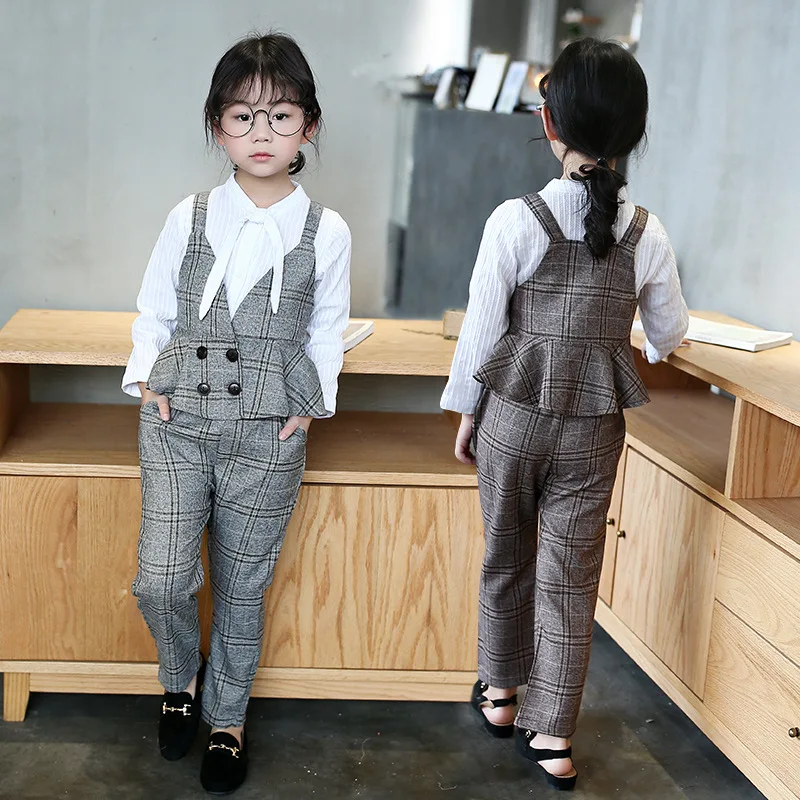 clothing sets kids 3pcs clothes suits spring autumn 2017 grey brown ...