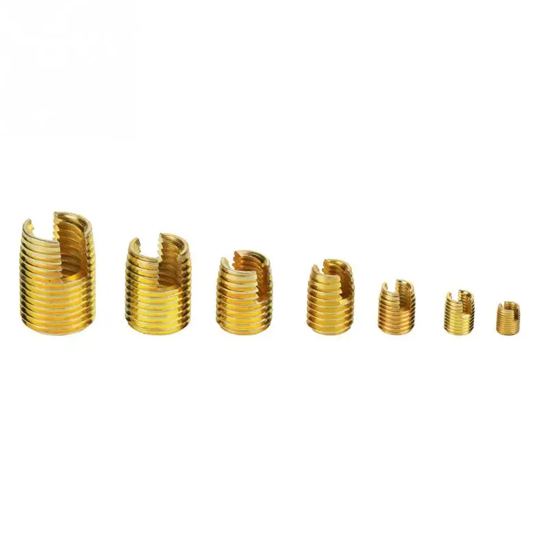 50Pcs Brass Thread Insert Self Tapping Thread Slotted Inserts ...