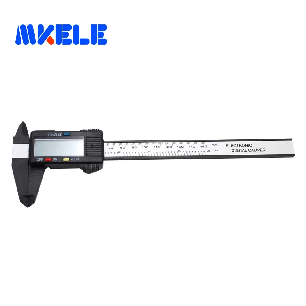 0 150mm 0.1mm Electronic Digital Calipers Plastic Carbon Fiber Vernier ...