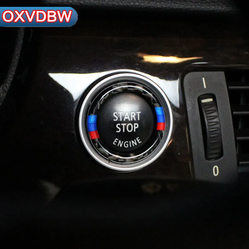 For bmw e90 e92 e93 Car Engine Start Stop Ignition Key Ring Stickers ...