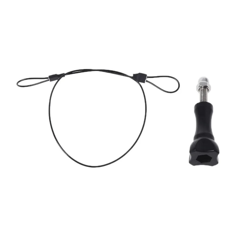 30cm Safety Steel Lanyard Tether + Screw For GoPro Hero 6/5/4/3 Action ...
