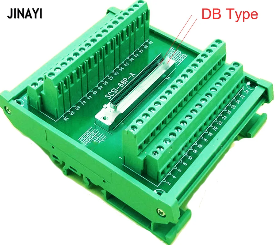 SCSI68 SCSI 68 Pin DB ประเภทบล็อก Breakout Terminal PCB Board อะแดปเตอร ...