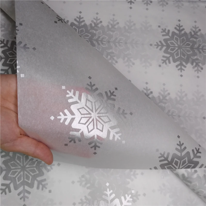 Silver Snowflake Wrapping Paper