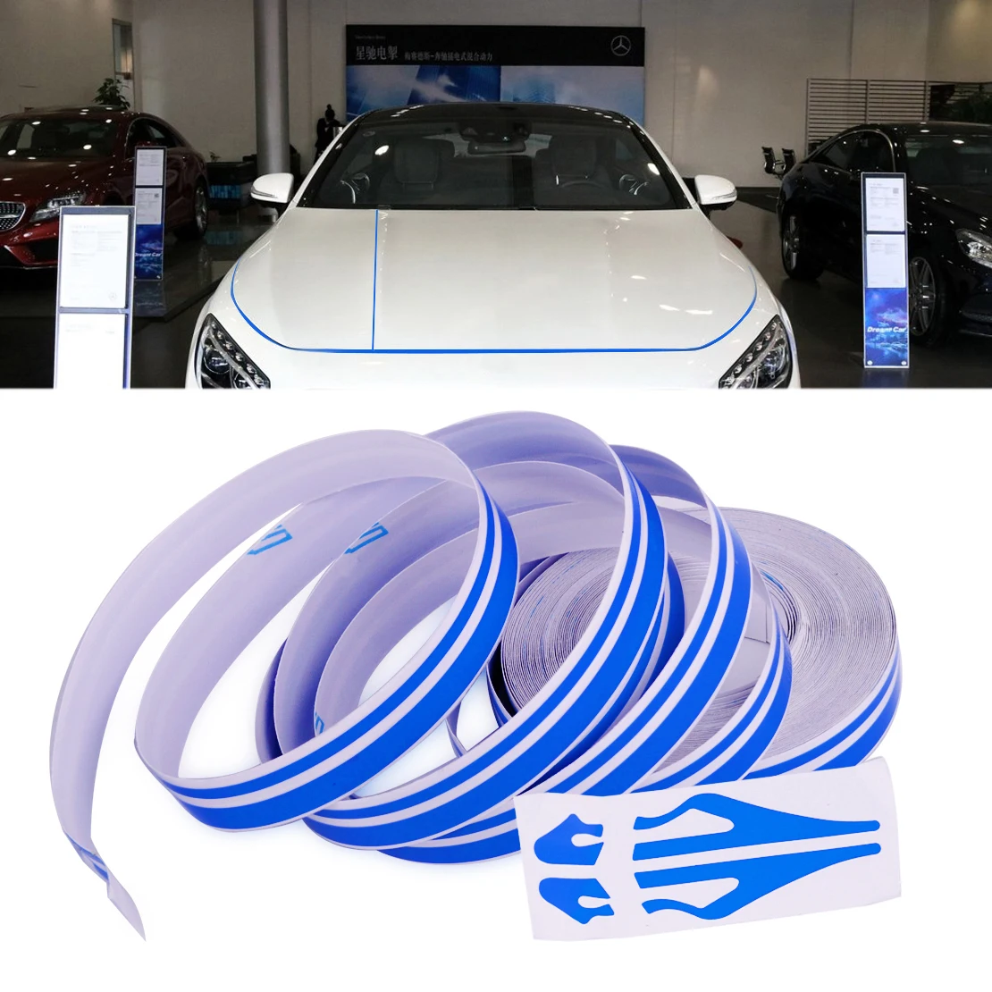 CITALL-12mm-x-980cm-Car-Body-Striping-Sticker-Double-Line-Tape-Vinyl ...