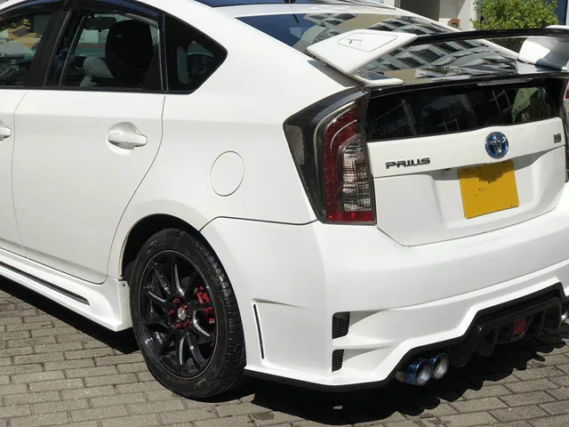 Car styling prius Carbon &FRP Two bracket Rear Spoilers Fit For Toyota ...