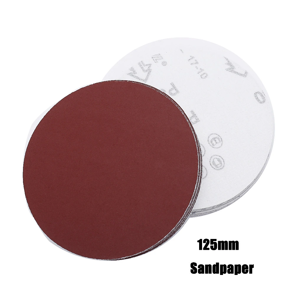 5pcs 5 Inch 125mm Round Sandpaper Disk Sand Sheets Grit 40 2000 for ...