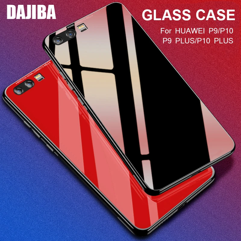 Case for Huawei P10 Case Luxury Hybrid Tempered Glass Back Cover P9 ...