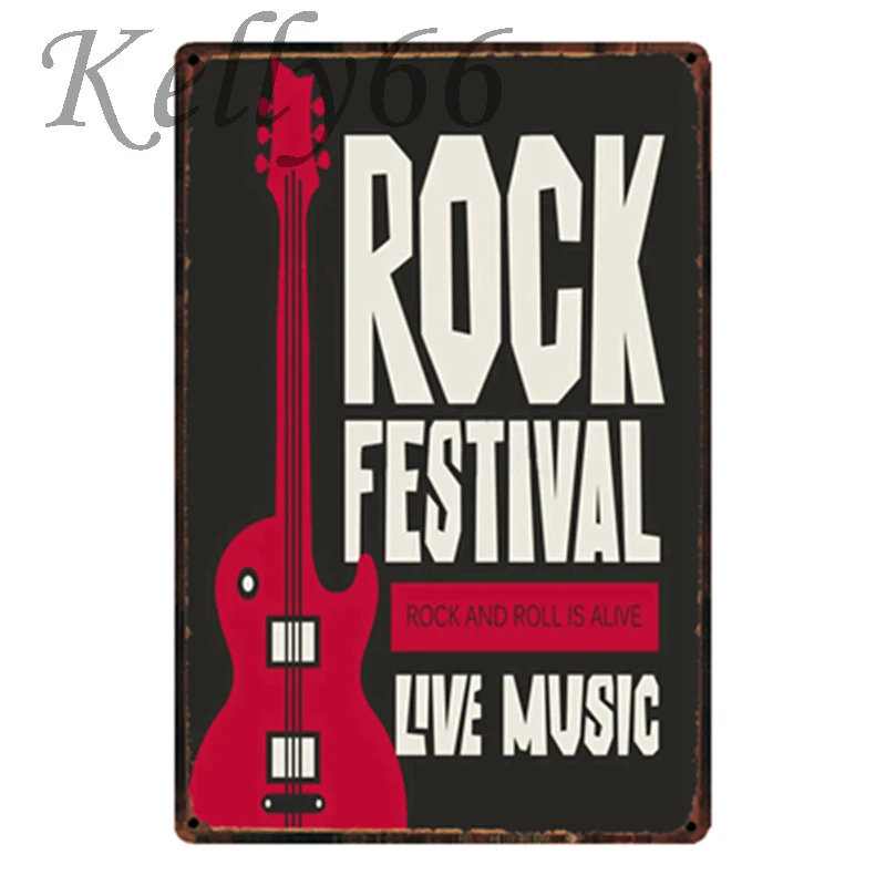 Kelly66-Rock-Metal-Sign-Tin-Poster-Home-Decor-Bar-Wall-Art-Painting-20 ...