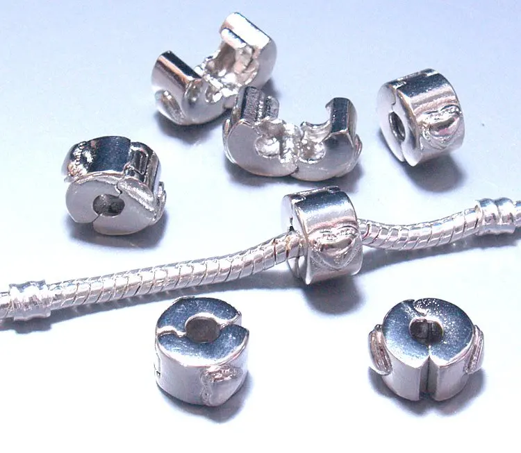Wholesale 10X18KGP Stopper Beads Clips/Locks Fit Europe Bracelets ...