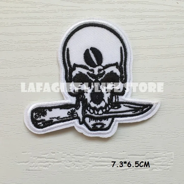 3Pcs Customized Skull DIY Patch for Clothing Jacket Bag punk Motorcycle ...