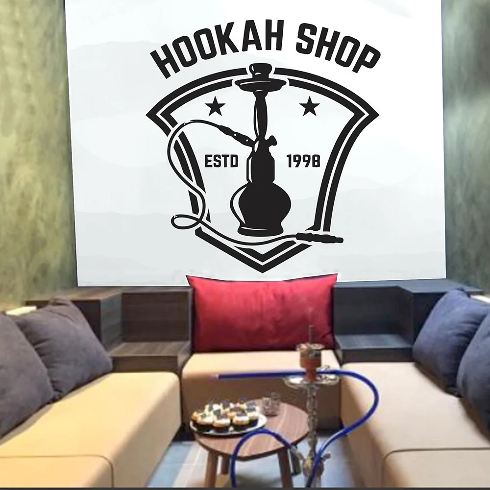 Hookah Shop Wall Sticker Home Decoration Art Wall Decals Hookah Club ...