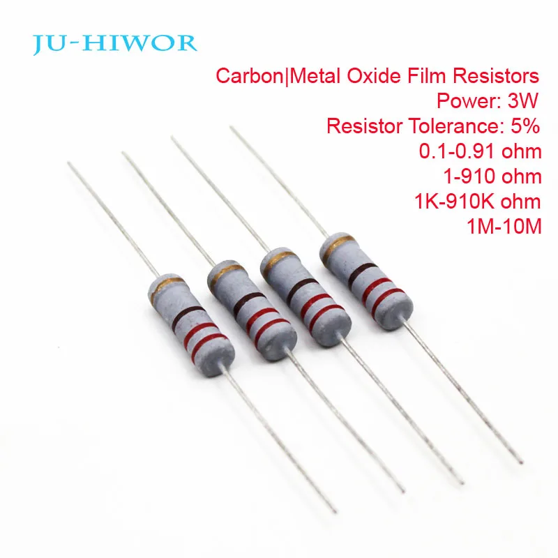 100pcs 330k ohm resistor Metal Film Resistors 1% Tolerance Passive ...