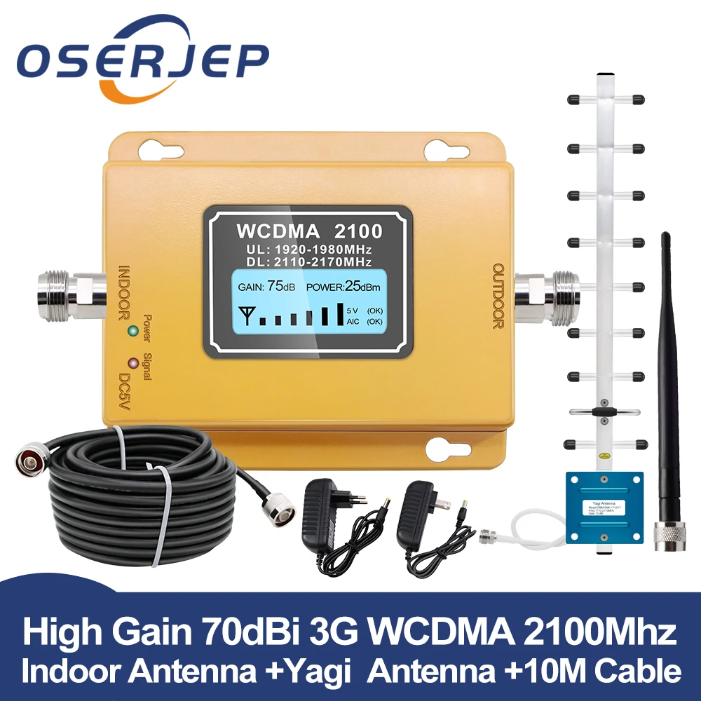 3G repeater 2100 MHz Signal Booster 3g Mobile Signal Repeater Amplifier ...