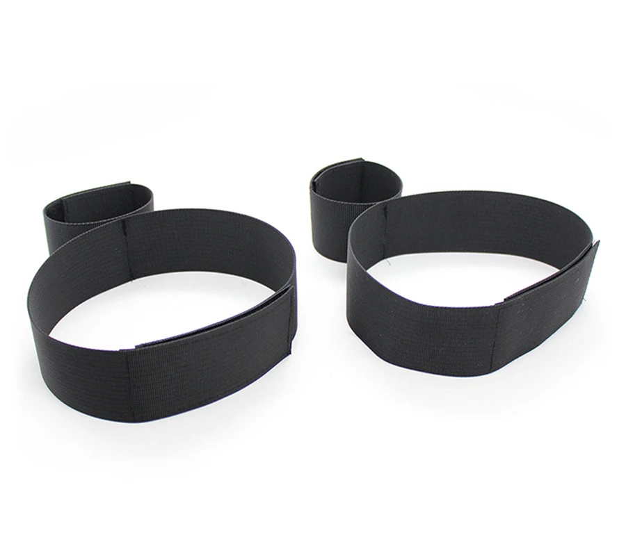 Black/Red Hands to Thighs Cuffs Bondage,Thigh Connects To Wrist Straps ...