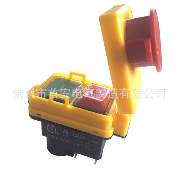 CK21 Pins Electromagnetic Switch Emergency Stop ON-OFF Push, 51% OFF