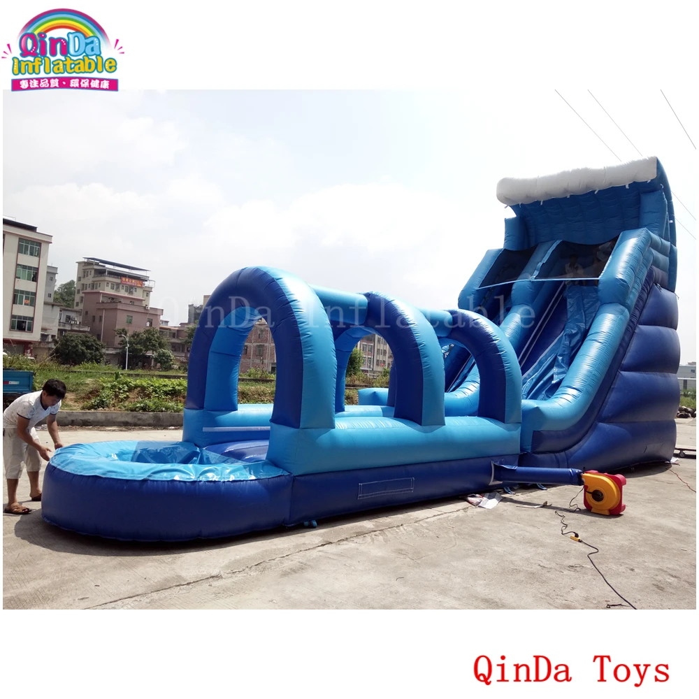 Commercial grade large air tube slide, 12*4*7m giant inflatable water ...