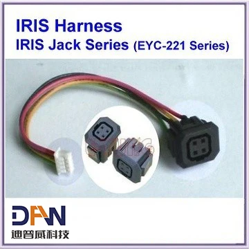 Iris Connetor With Soldered Cable Cctv Camera Jack & Plug With 4p Wired ...