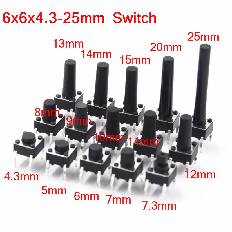 6X6Mm-Panel-PCB-Taktil-Sesaat-Tombol-Tekan-Mini-Switch-DIP-4pin-6x6x4-3 ...