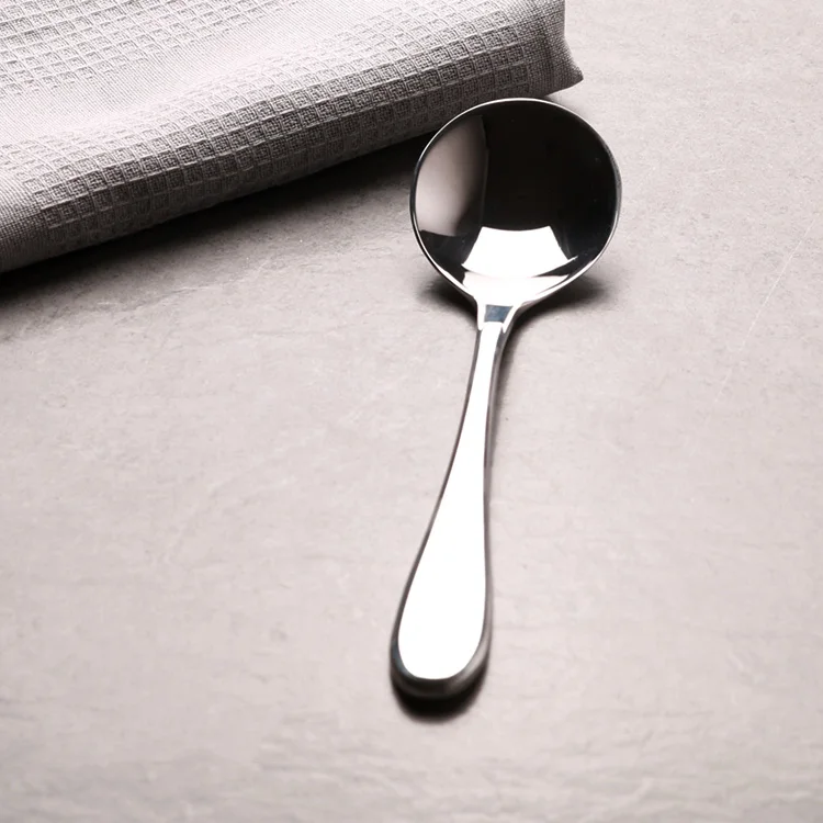 High Quality Brand 304 18 10 Stainless Steel Classic Round Soup Spoons ...