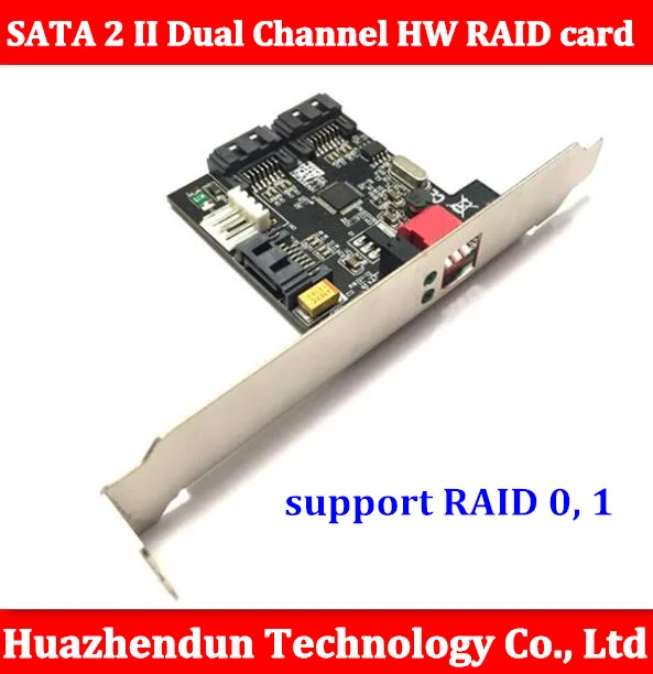 High Quality 2 Ports Internal SATA 2 II Dual Channel HW RAID card ...