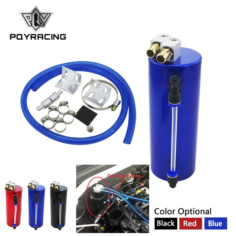 Universal 350ML Aluminum Racing Oil Catch Tank/Can Round Can Reservoir ...