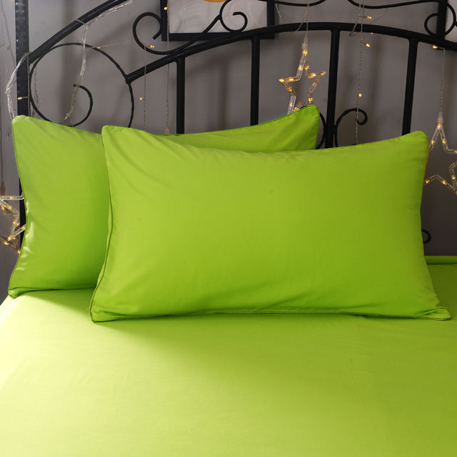 One Pair of Solid Color Pillowcases (16 colors) - Bedding Sets Collection