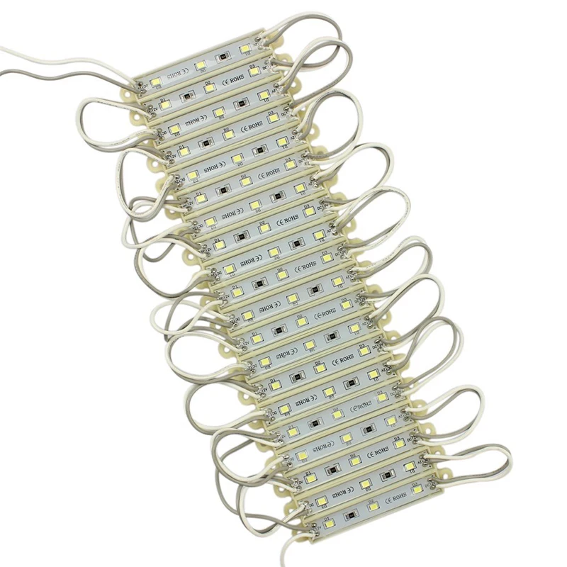 100pcs/lot 2835 smd led module 3leds DC12V IP65 Waterproof LED module ...