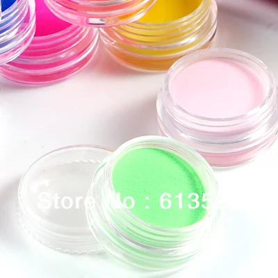 18 Pcs Mix Colors Acrylic Powder Dust Decoration Set for False Tips ...